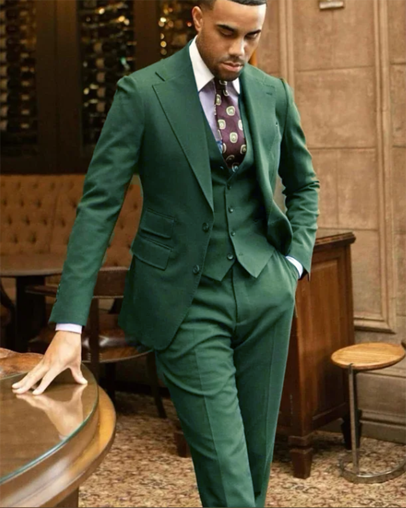 Teal Green Mens Prom Suits 3 Pieces ,Wedding Groom Outfits 3 Pieces CS ...