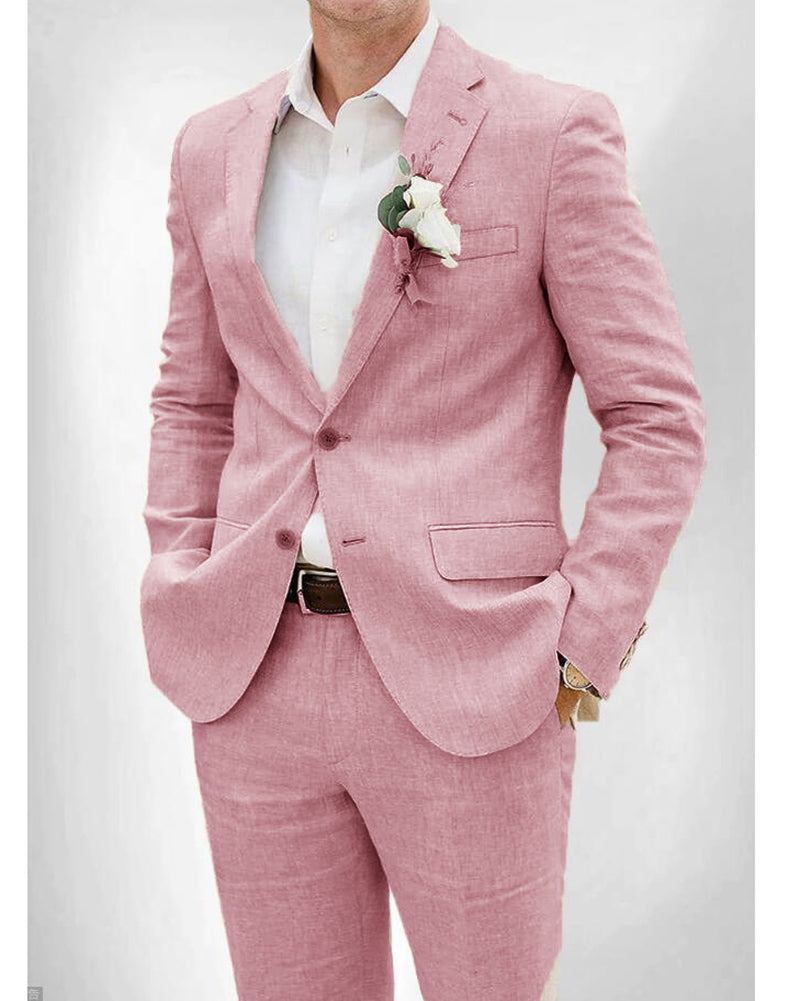 Rose Pink 2 Pieces Prom Suits for Men CB23671 – classbydress