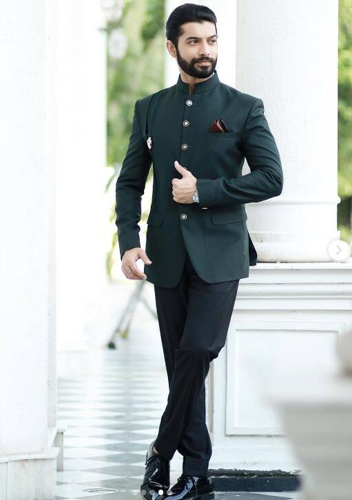 Prince Suit for Wedding Indian Indo western Jodhpuri Coat Pant Green W ...