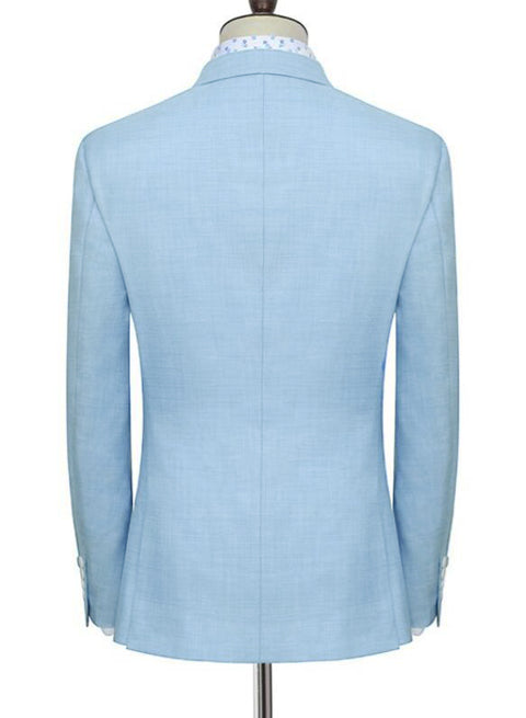 Sleek Light Blue Suits for Men 2 Pieces Summer Wears CS2439 – classbydress