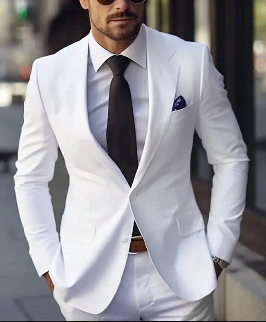 Slim Fit Wedding White Men Suits 2 Pieces CS4531 – classbydress