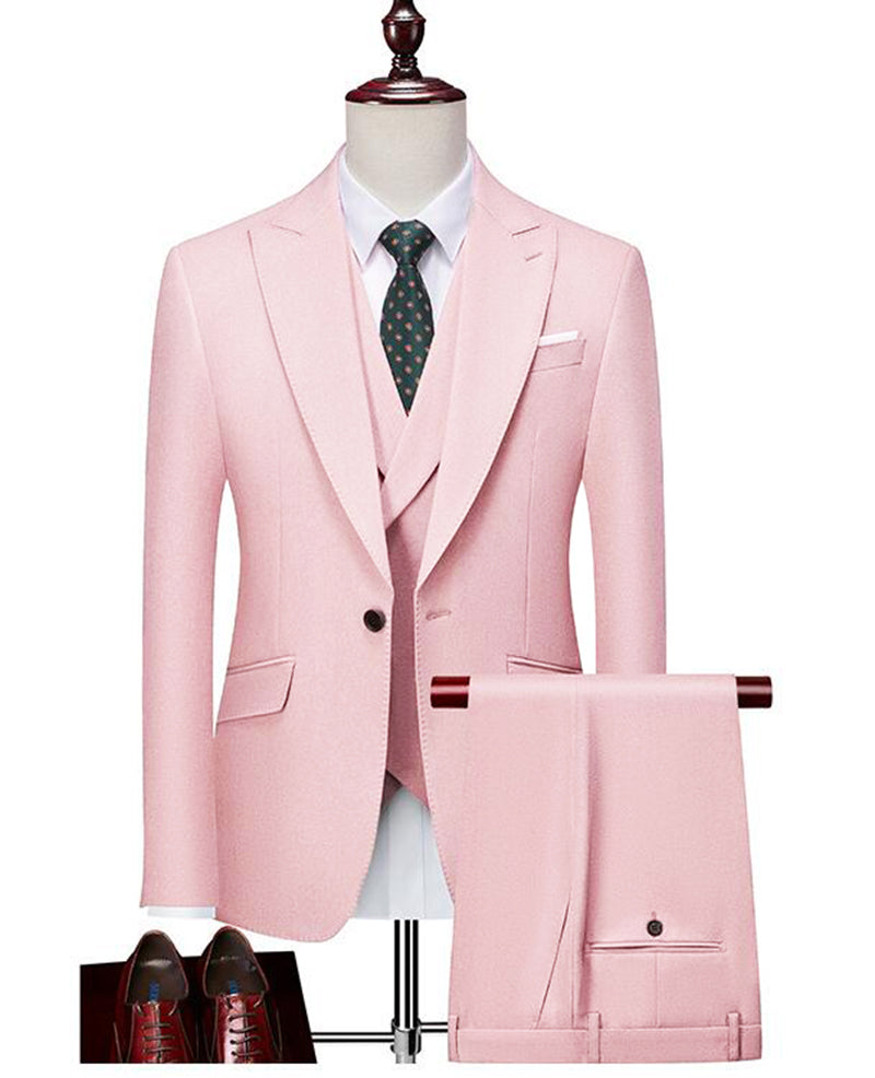 3 Pieces Slim Fit Pink Prom Suits for Men CS4629 – classbydress