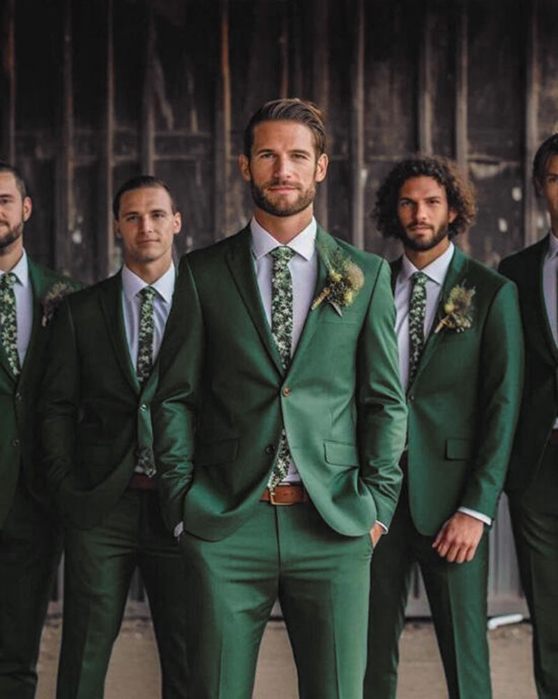 Forest Green Wedding Suits for Groomsmen 2 Pieces CS1013 – classbydress