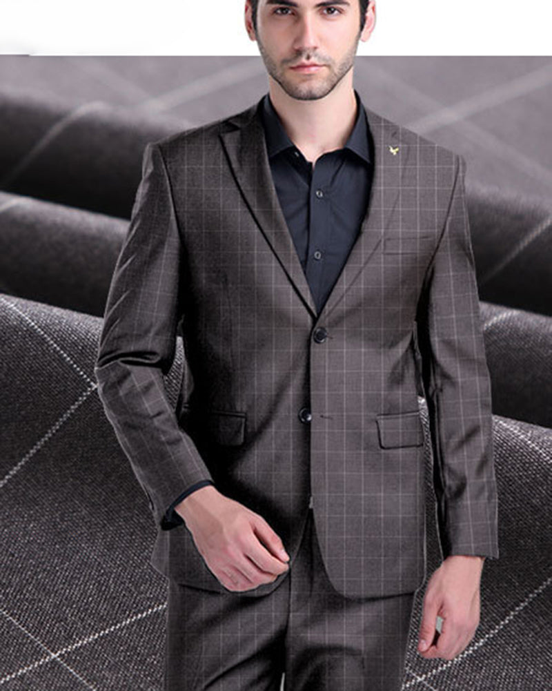 Grey Slim Fit check patterns Suits Tuxedos for Wedding Men CB2114 jack ...