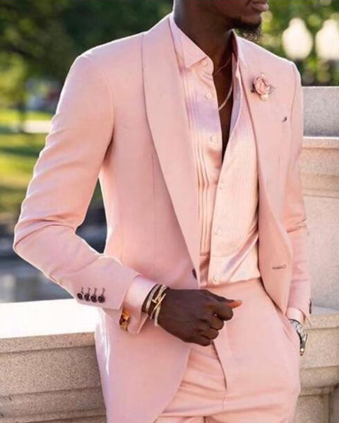 2 Piece Pink Prom Suits for Men CB34132 – classbydress