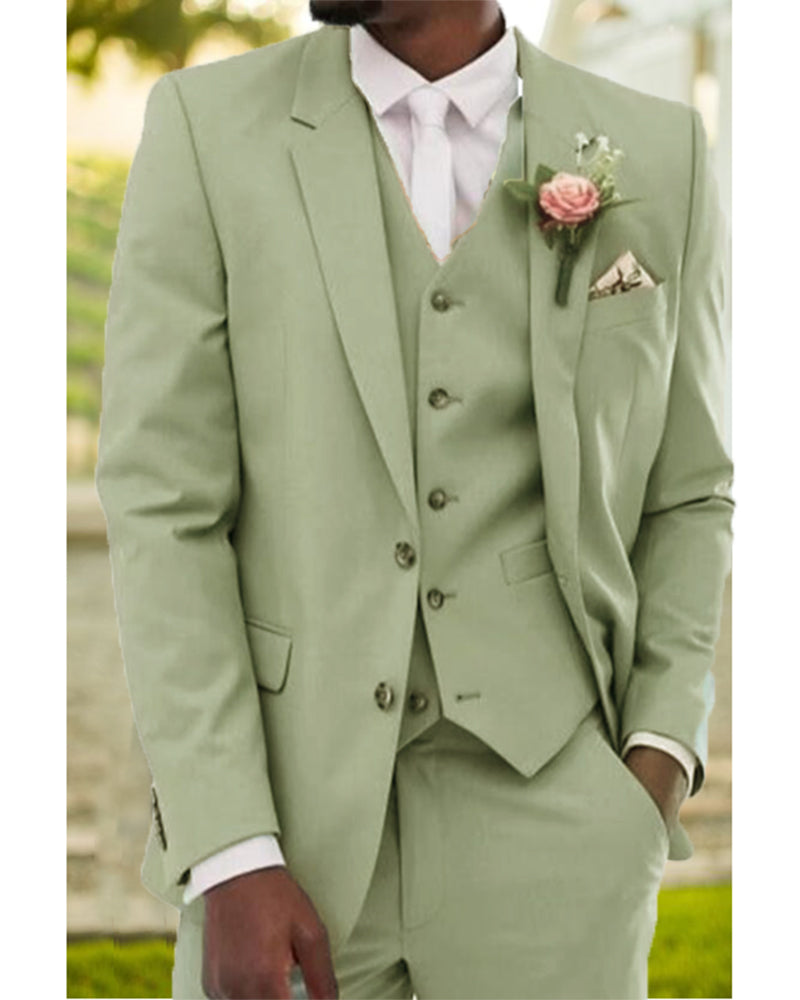 Sage Green Groomsmen Suits
